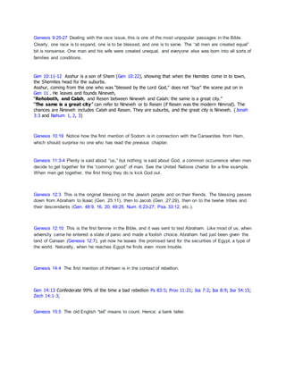 Bible notes from Genesis | DOCX