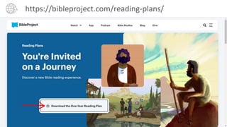 The Bible Project - Bible Reading Discipleship | PPT