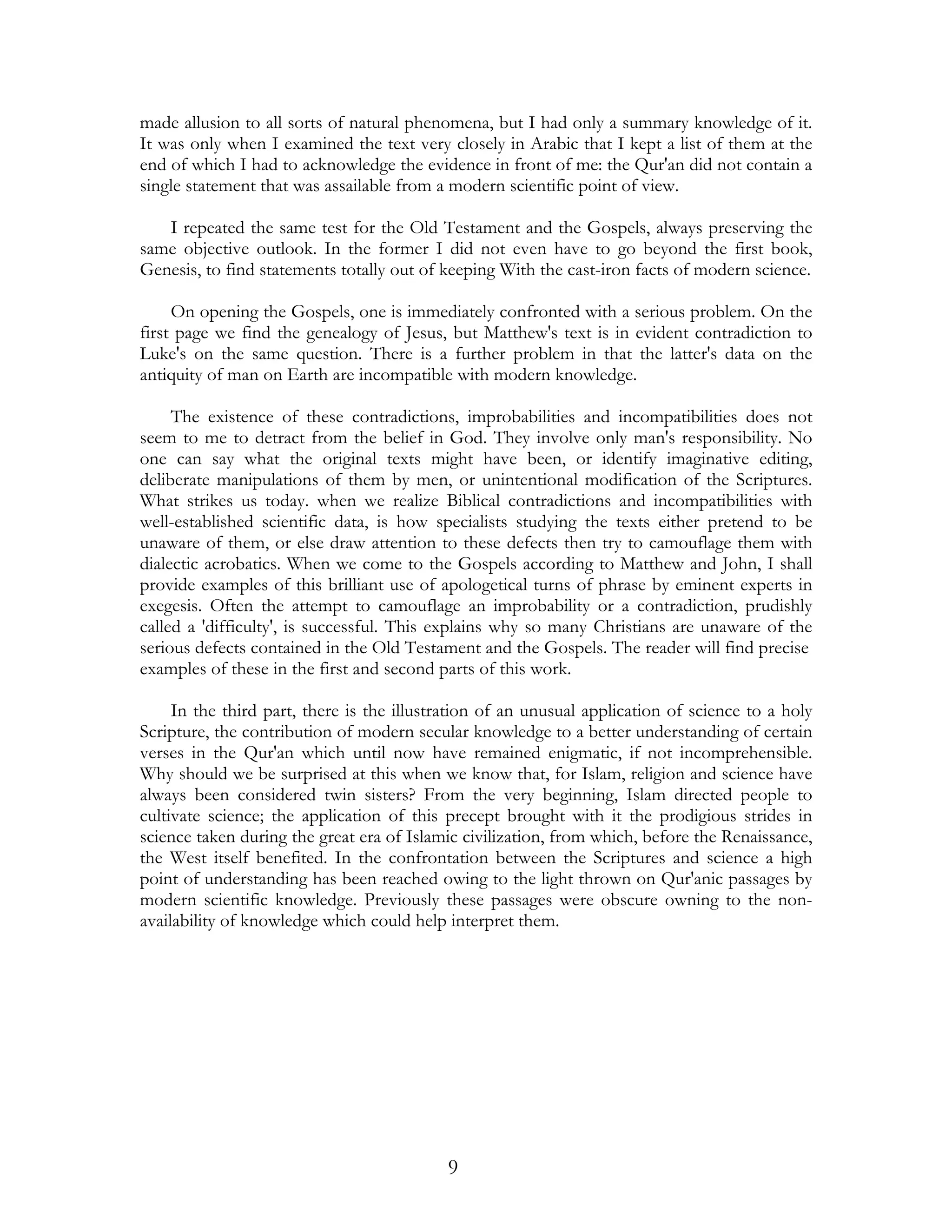 Bible Quran Science | PDF