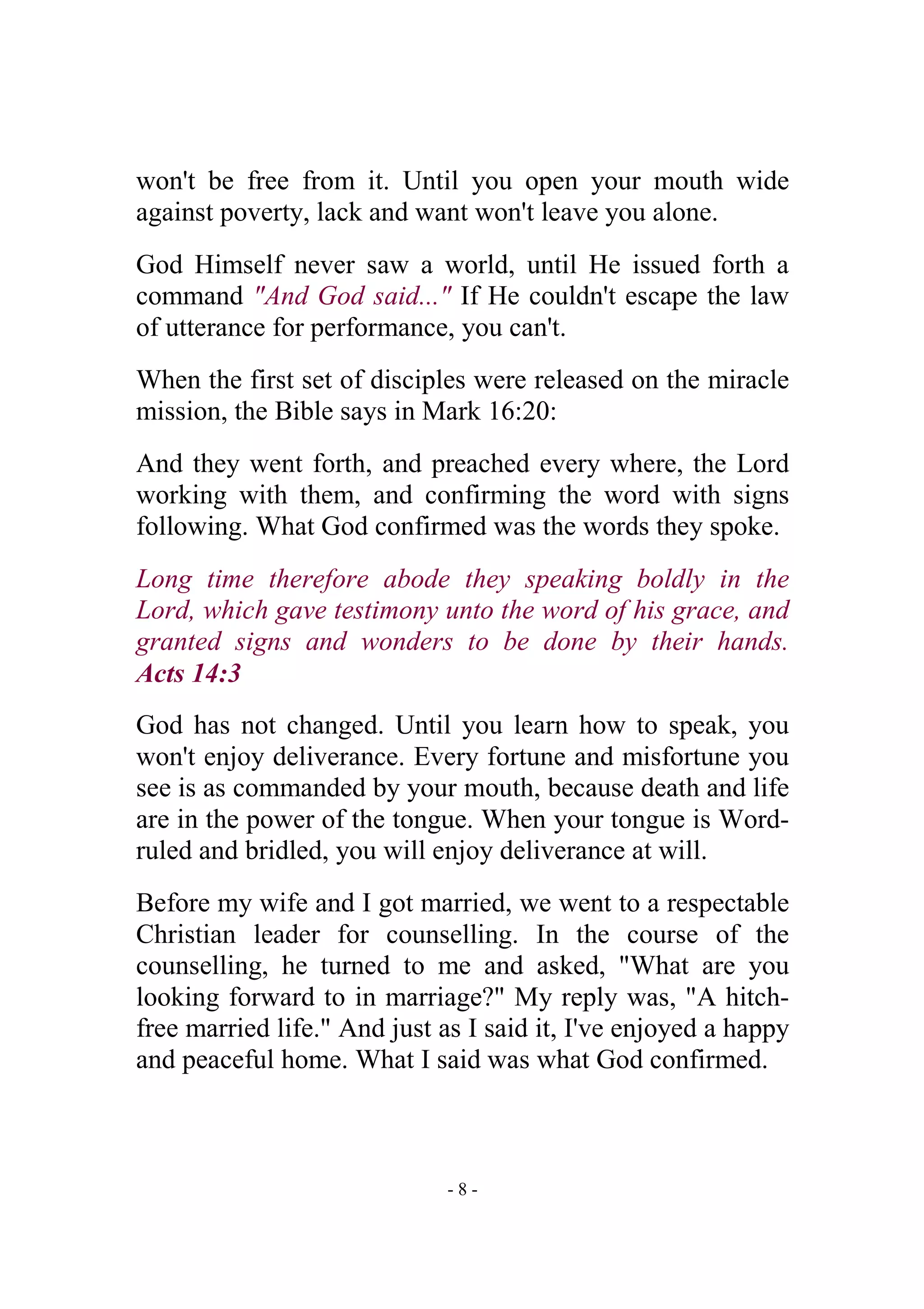 Bible sense for deliverance | PDF