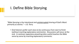 Bible storying | PPT