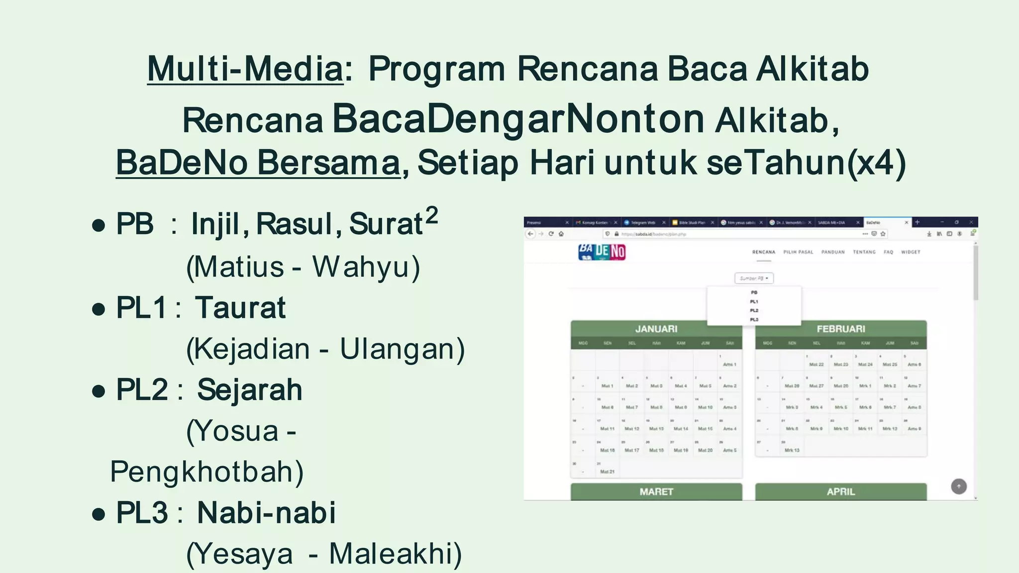 Rencana2 Baca Alkitab dan Renungan2 | PPT