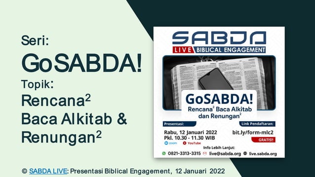 Rencana2 Baca Alkitab dan Renungan2 | PPT