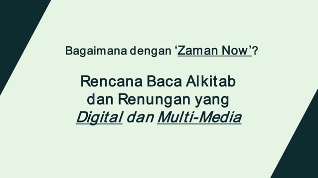 Rencana2 Baca Alkitab dan Renungan2 | PPT
