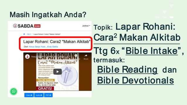 Rencana2 Baca Alkitab dan Renungan2 | PPT