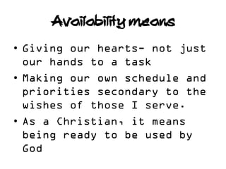 AVAILABILITY | PDF