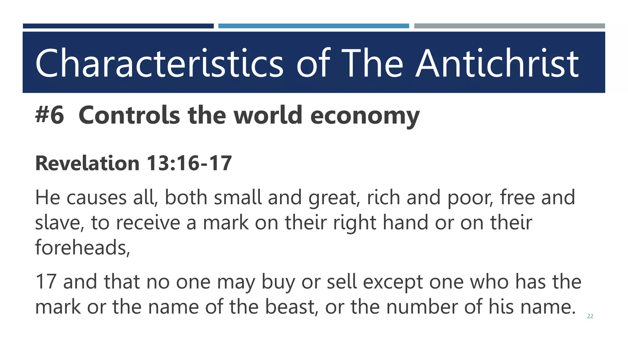 Characteristics of the Antichrist | PPTX