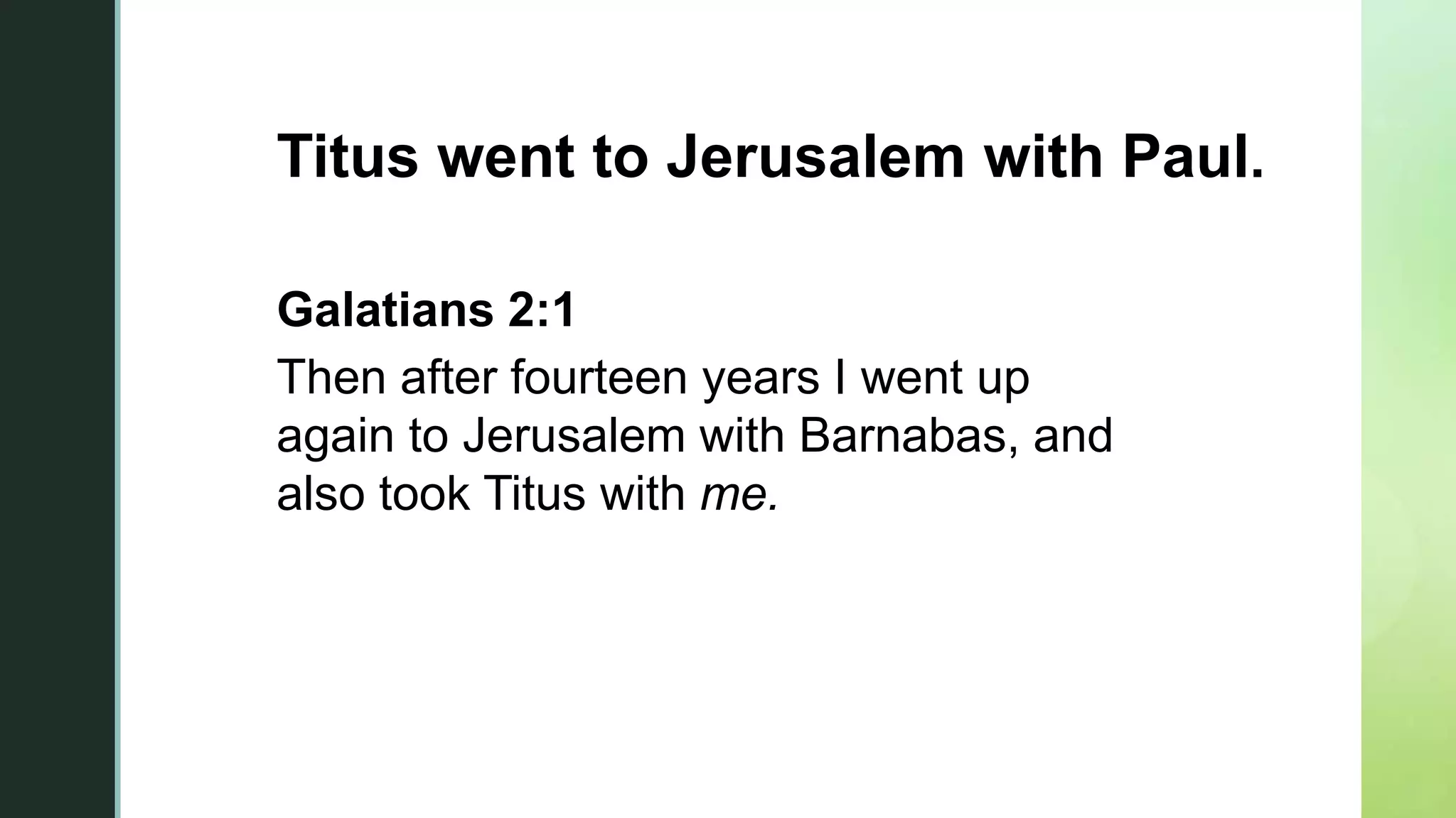 Bible Study - Introduction to the Book of Titus | PPTX