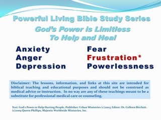 Bible Study Lesson 5 Frustration | PPTX
