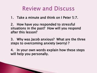 Bible Study Online Lesson1- Anxiety | PPTX