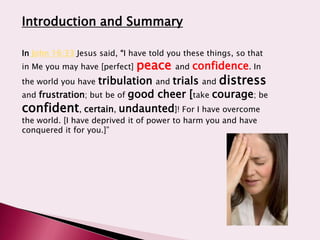 Bible Study Online Lesson1- Anxiety | PPTX