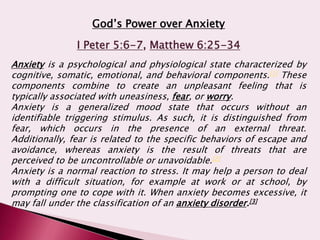 Bible Study Online Lesson1- Anxiety | PPTX