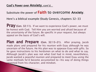 Bible Study Online Lesson1- Anxiety | PPTX