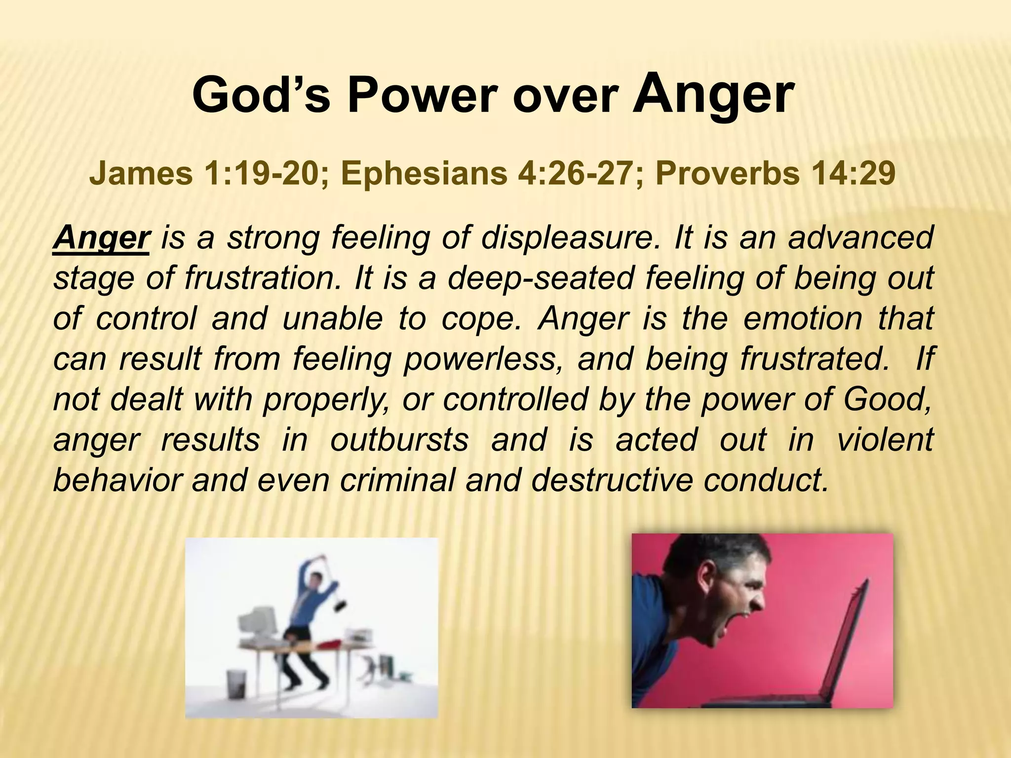 Bible Study Online Lesson 2- Anger | PPTX