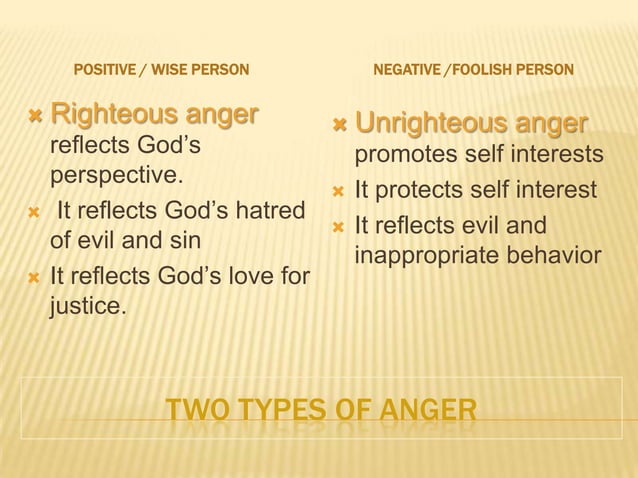 Bible Study Online Lesson 2- Anger