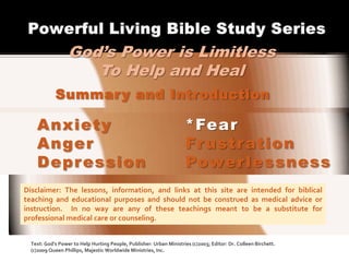 Bible Study Onlines Lesson 4 Fear | PPTX