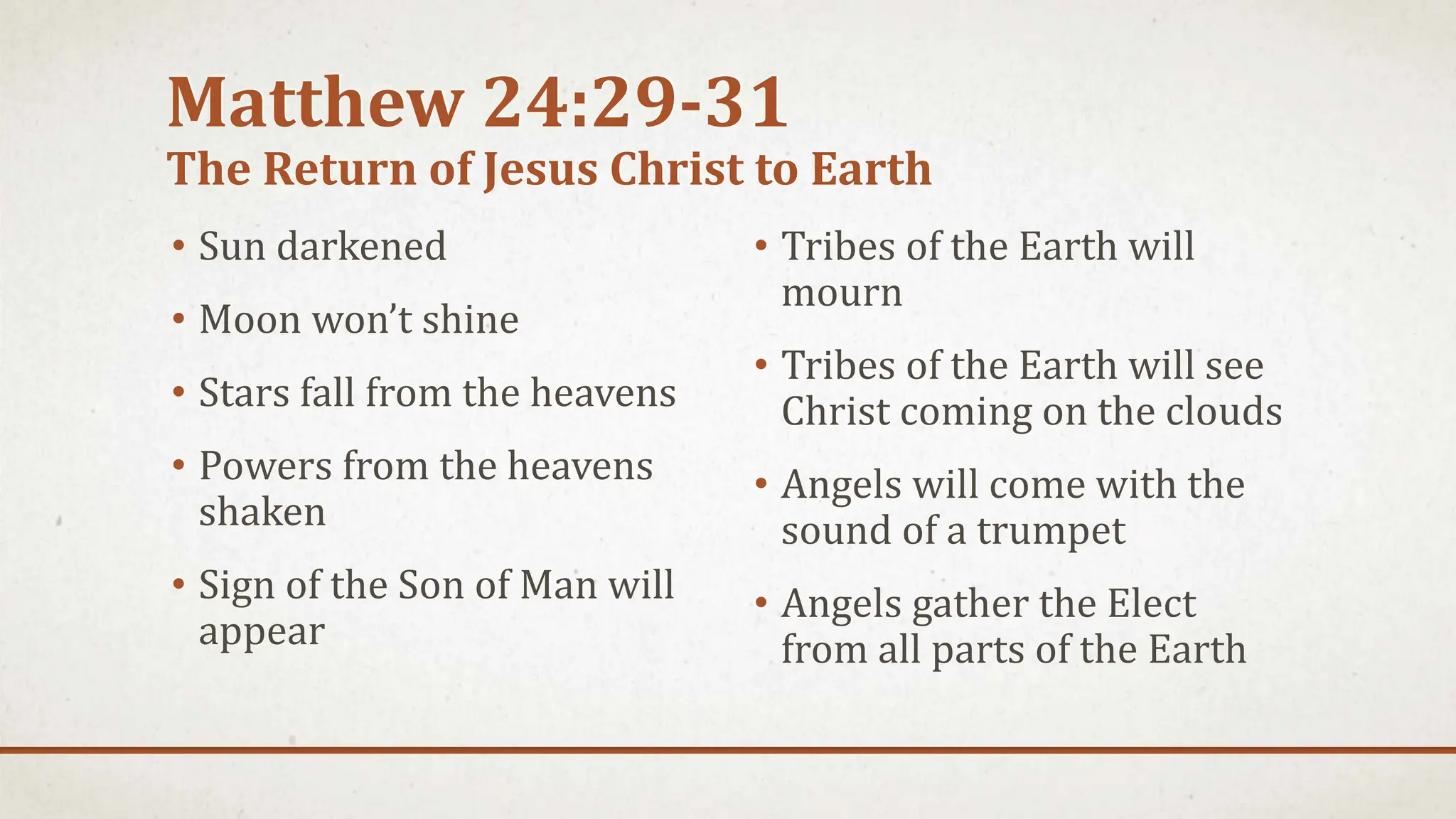 An Outline of Matthew, Chapter Twenty-Four | PPTX