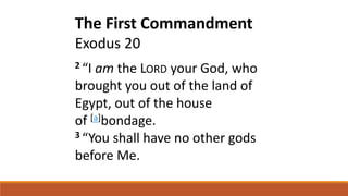 Bible study - The Second Commandment | PPTX