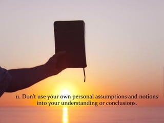Bible Study Keys & Rules To Reveal The Scriptural Understanding | PDF