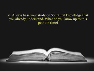 Bible Study Keys & Rules To Reveal The Scriptural Understanding | PDF
