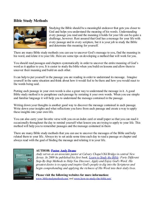 Some Bible Study Methods some-bible-study-methods