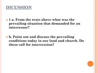 Bible study on intercession | PPTX