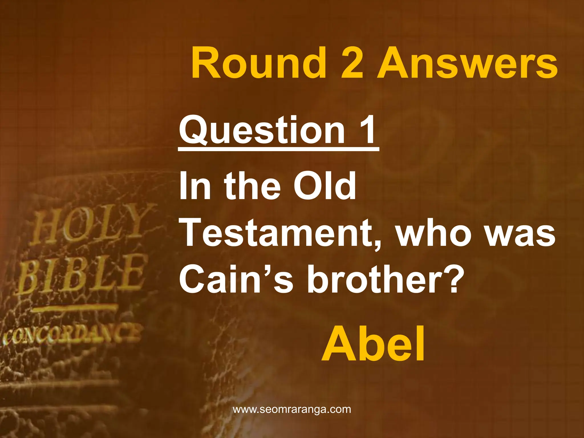 General Knowledge Bible Quiz. Good for Bible Study. | PPT
