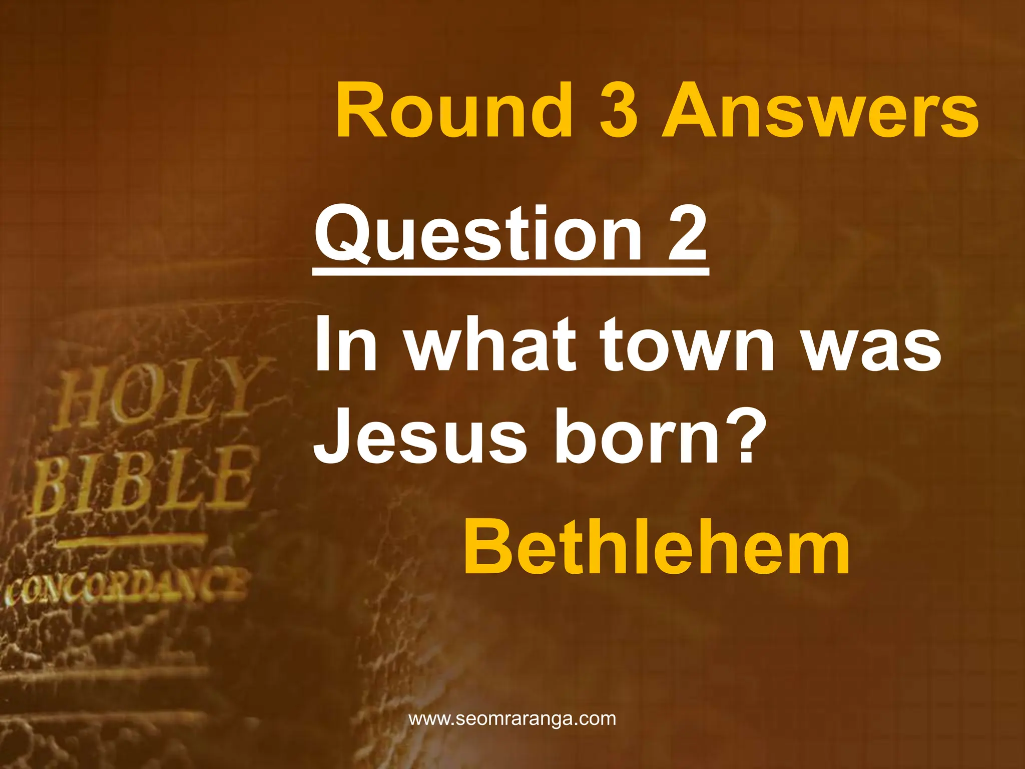 General Knowledge Bible Quiz. Good for Bible Study. | PPT
