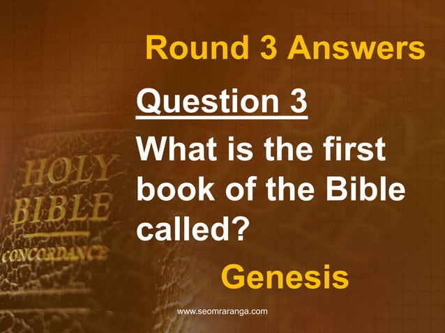 General Knowledge Bible Quiz. Good for Bible Study. | PPT