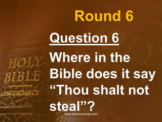 General Knowledge Bible Quiz. Good for Bible Study. | PPT