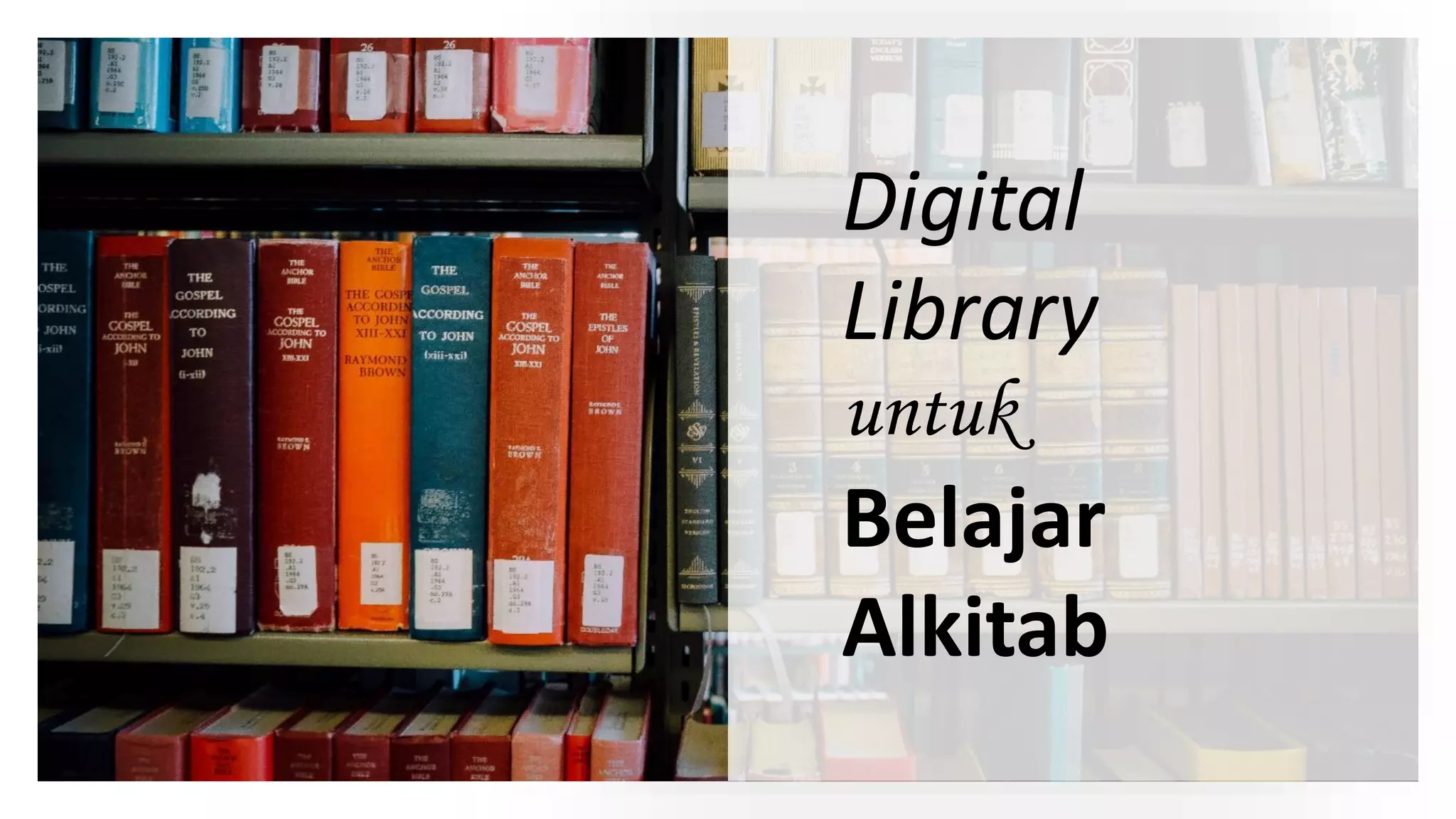 Digital Library untuk Belajar Alkitab | PDF