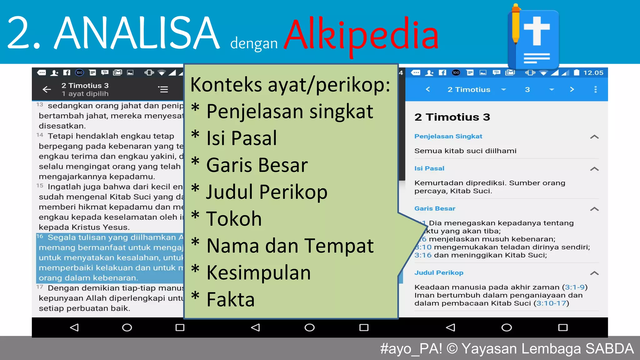 Bagaimana Belajar Alkitab? Training Penggunaan Aplikasi Alkitab SABDA | PDF