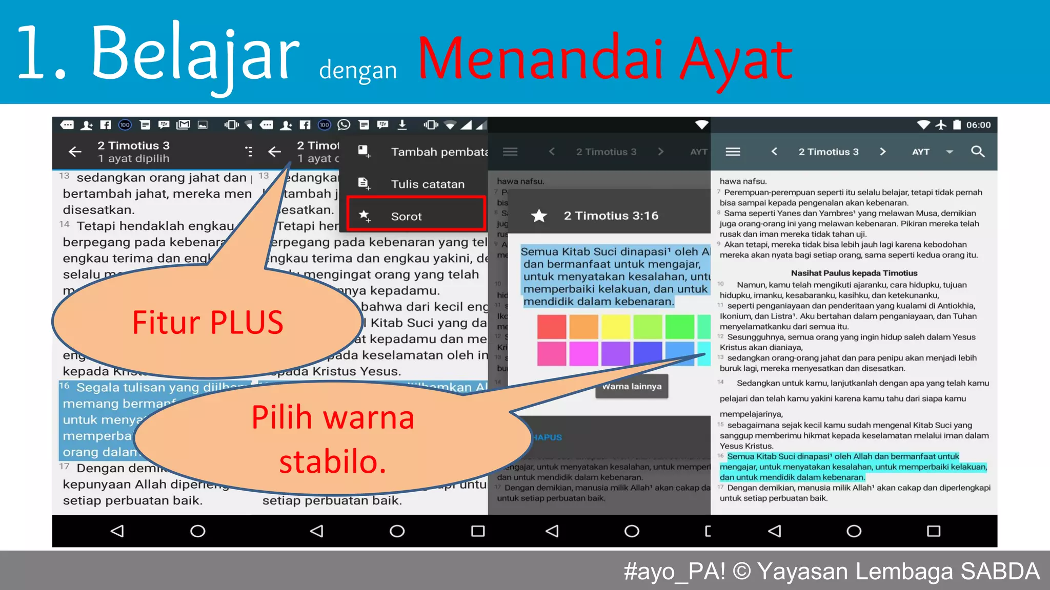 Bagaimana Belajar Alkitab? Training Penggunaan Aplikasi Alkitab SABDA | PDF