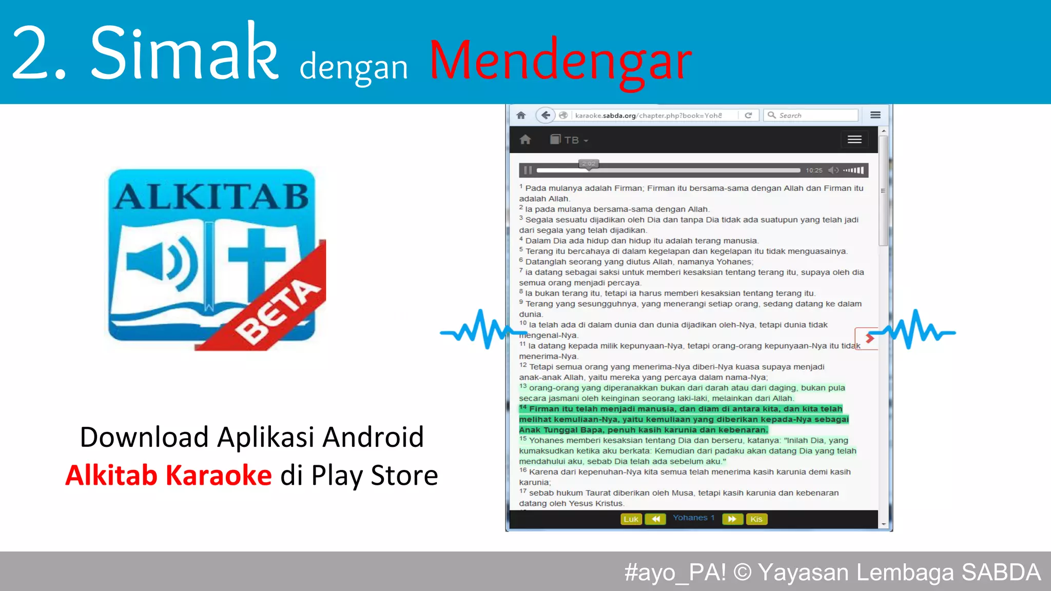 Bagaimana Belajar Alkitab? Training Penggunaan Aplikasi Alkitab SABDA | PDF