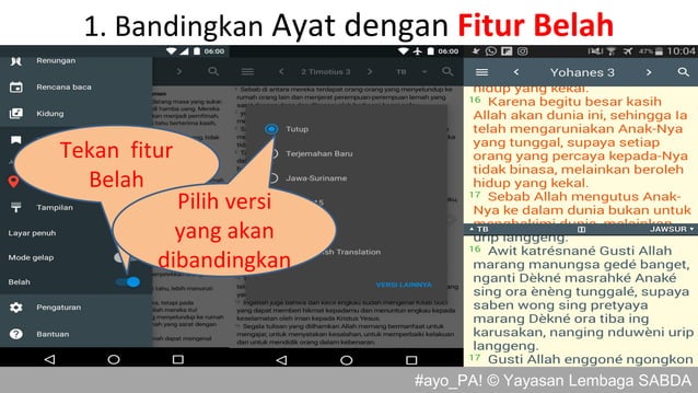 Bagaimana Belajar Alkitab? Training Penggunaan Aplikasi Alkitab SABDA | PPT | Free Download