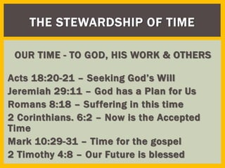 Bible teaching time stewardship | PPTX