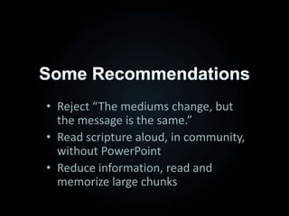 Technology Is Not Neutral: How Bible Technology Shapes Our Faith | PPT