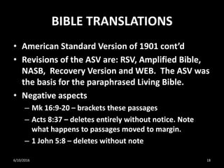 Bible translations | PPTX