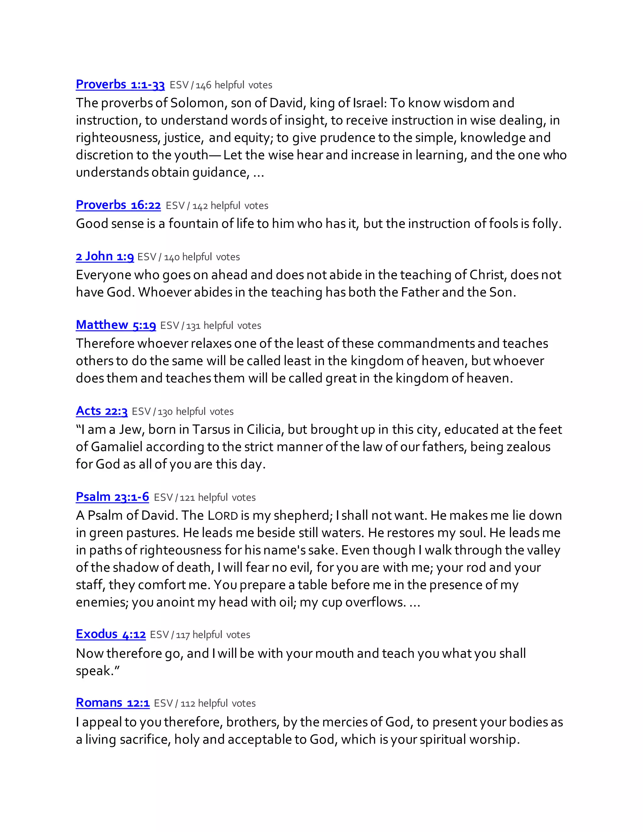 Bible verses about education | DOCX