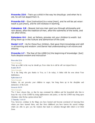 Bible verses about education | DOCX