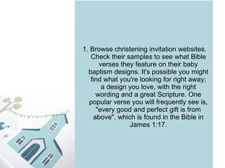Bible verses for christening invitations | PPT