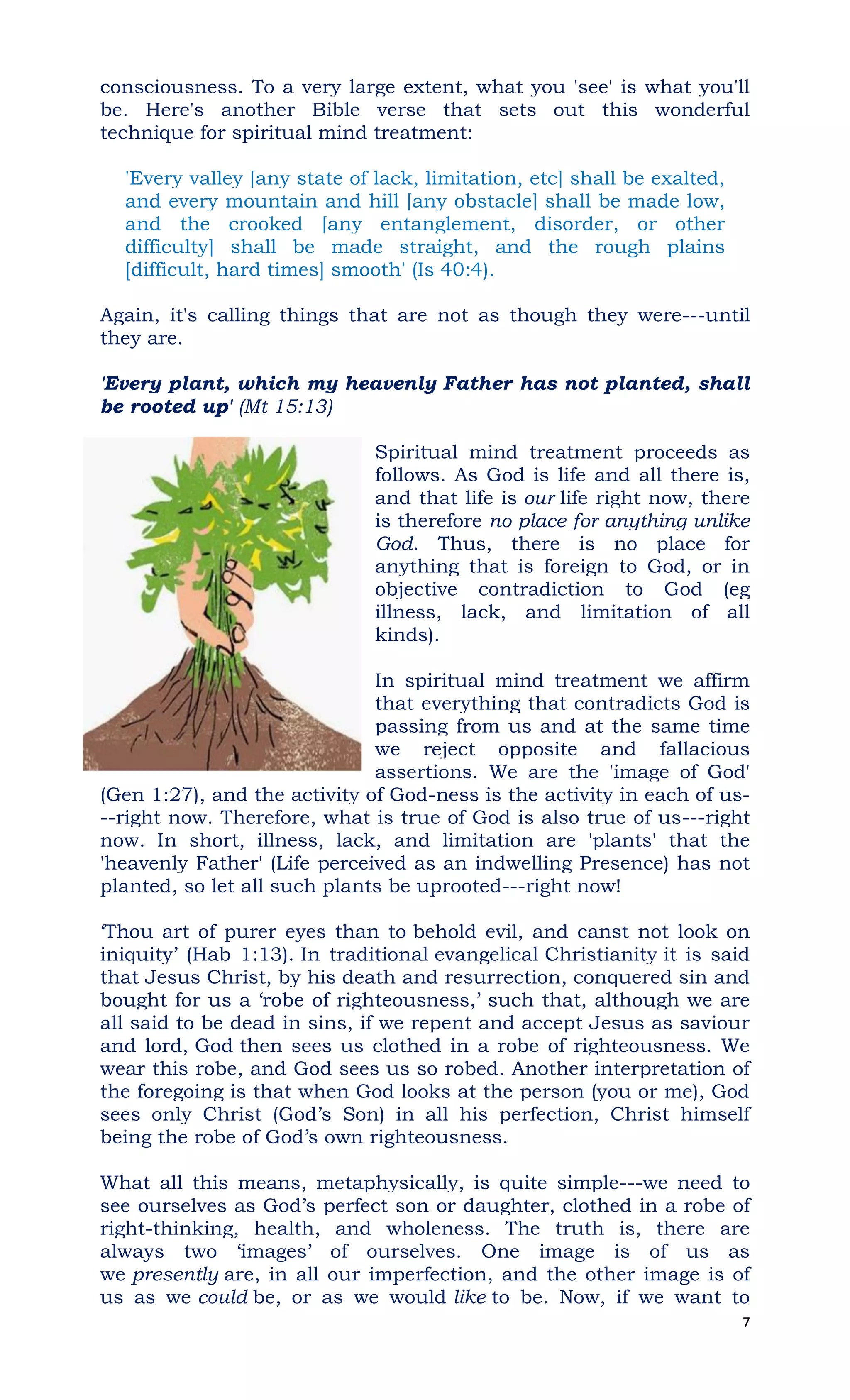 BIBLE VERSES FOR SPIRITUAL MIND TREATMENT AND HEALING | PDF