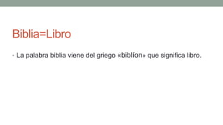 La Biblia palabra de Dios y qué más. | PPSX