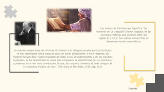 Por que la Biblia es La Palabra de Dios | PPSX