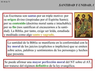 Biblia 06 Santidad Y Unidad | PPT