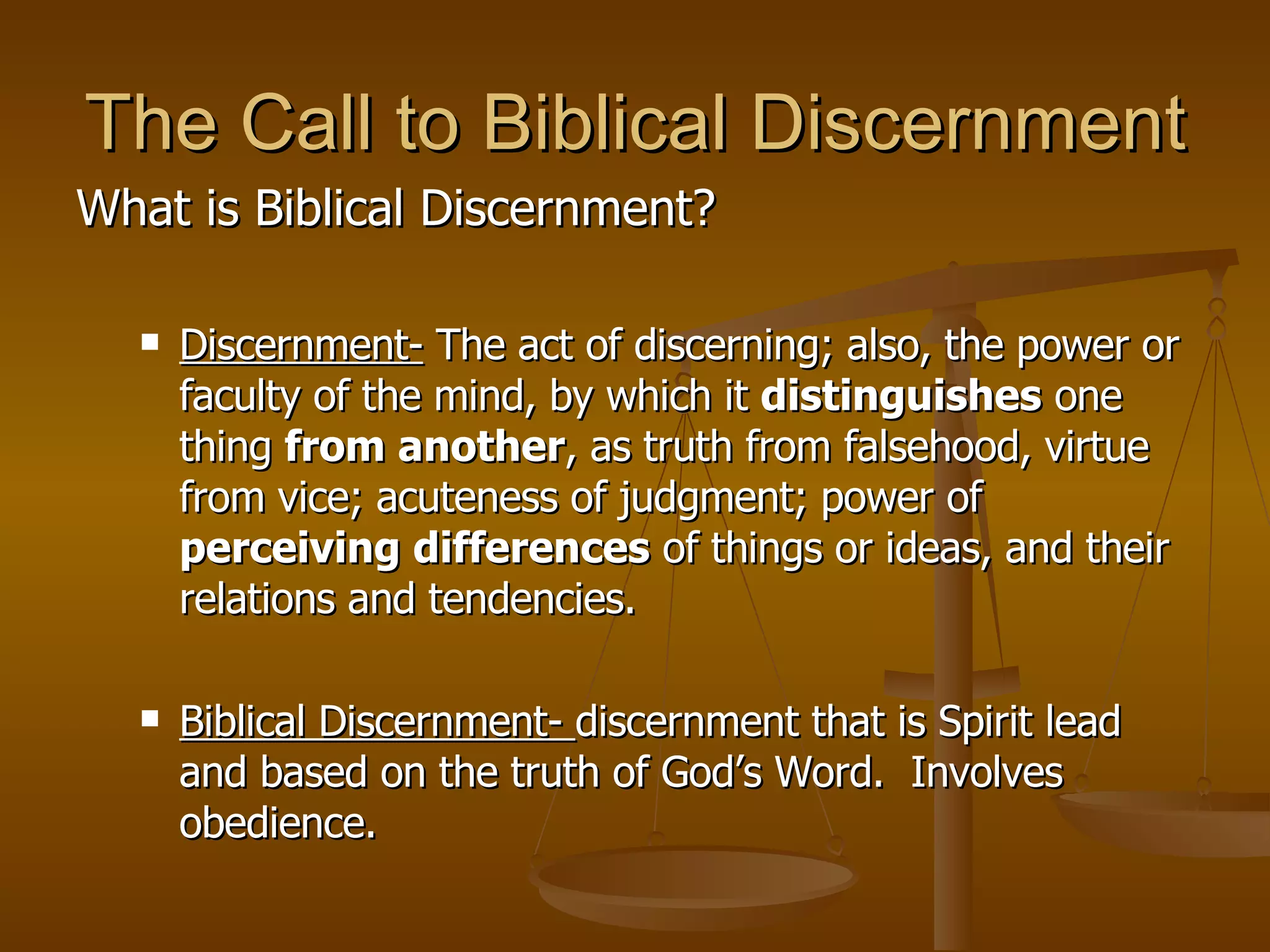 Biblical Discernment01 | PPT