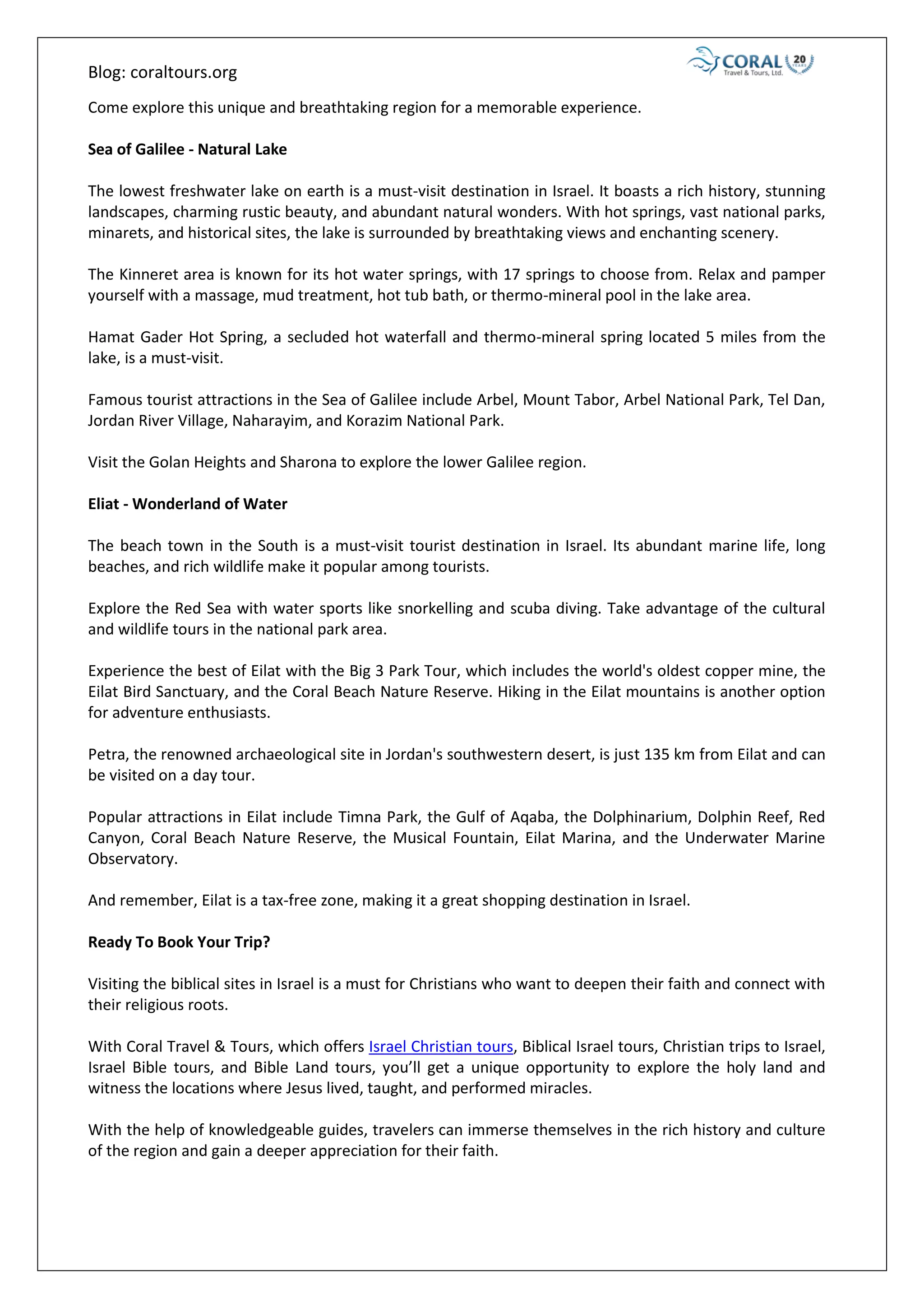 Biblical Cities to Visit in Israel | PDF