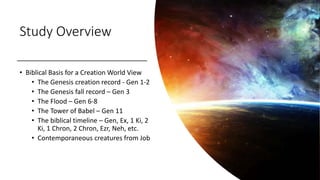 Biblical creationism and real science week 1 | PPT