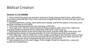 Biblical creationism and real science week 1 | PPTX