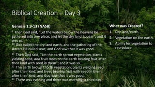 Biblical creationism and real science week 2 | PPTX